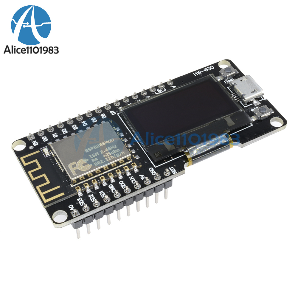 Nodemcu Esp8266 With Oled Display Wemos Esp12f Cp2102 Development Dev