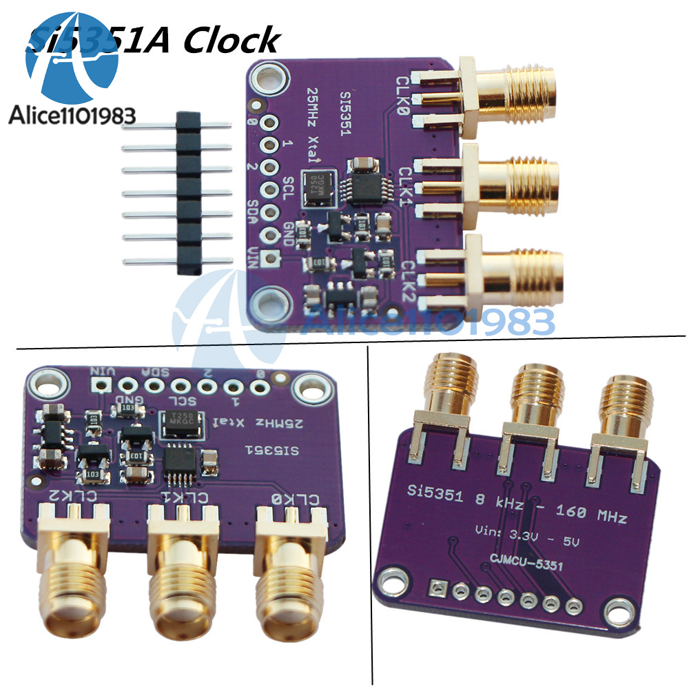 Si5351a I2c 25mhz Clock Generator Breakout Board 8khz To 160mhz For Arduino Ebay