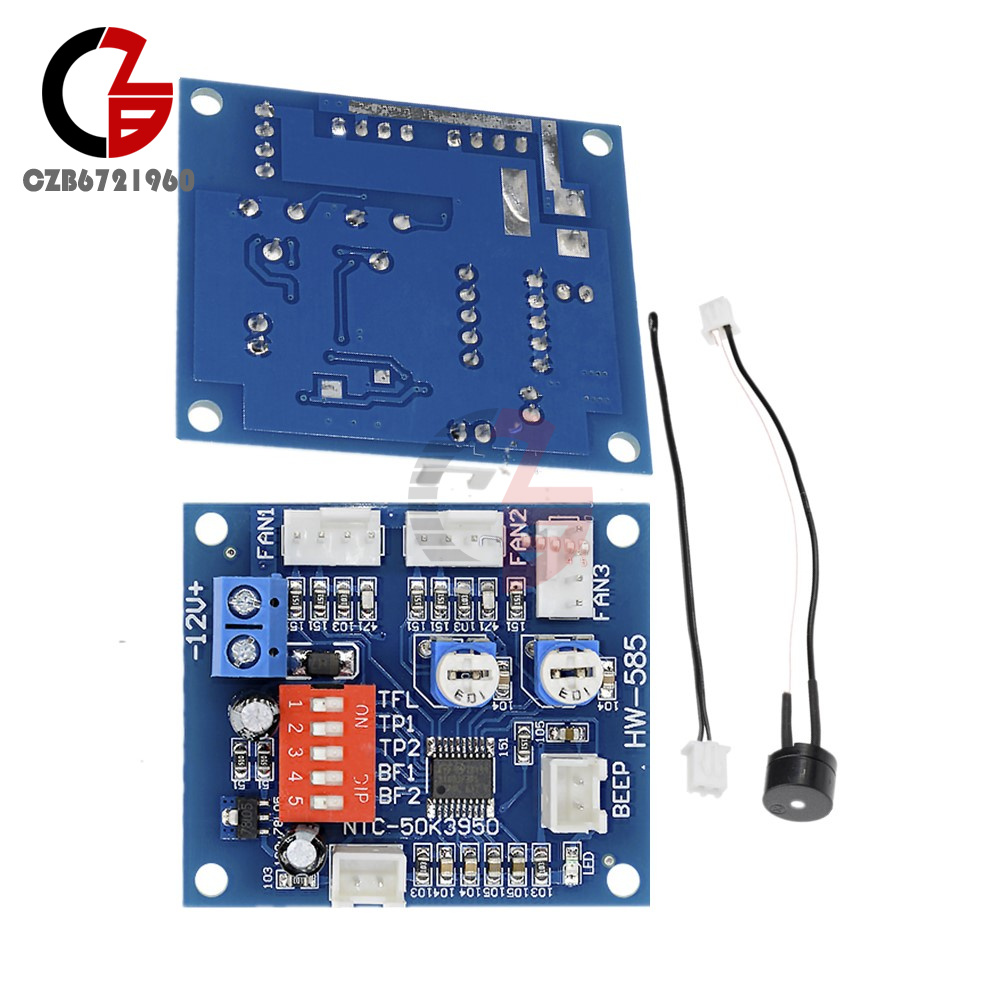 Dc 12v Fan Temperature Control Speed Controller Cpu High Temp Alarm Pwm