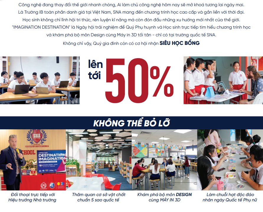 SNA - Sự kiện OPEN DAY - KHƠI NGUỒN Ý TƯỞNG, ĐỘT PHÁ TƯƠNG LAI