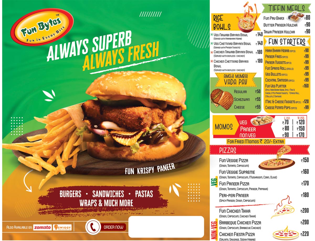 Fun Bytes, India | Get our menu