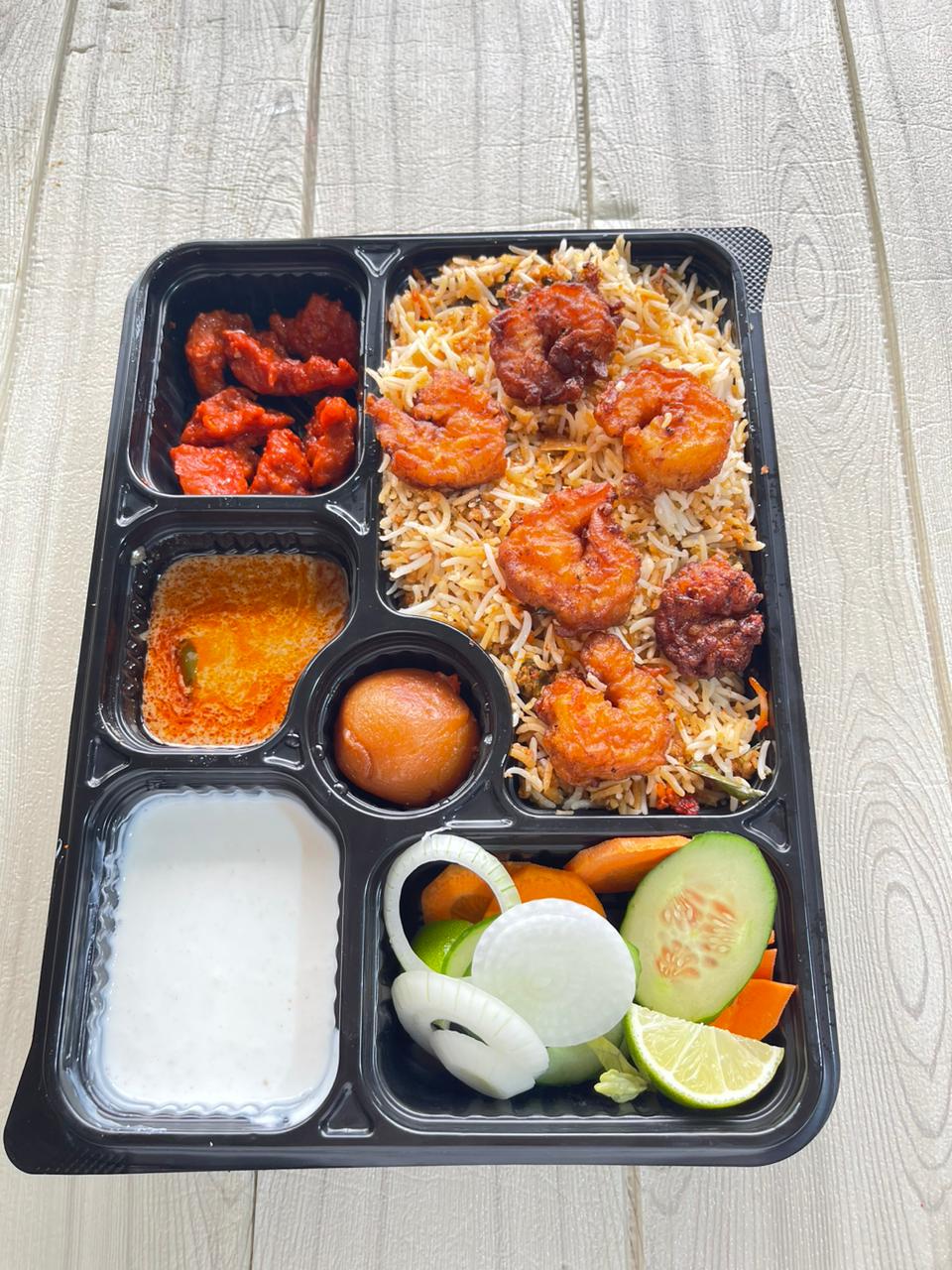 B7 - Fried Prawns Biryani Combo