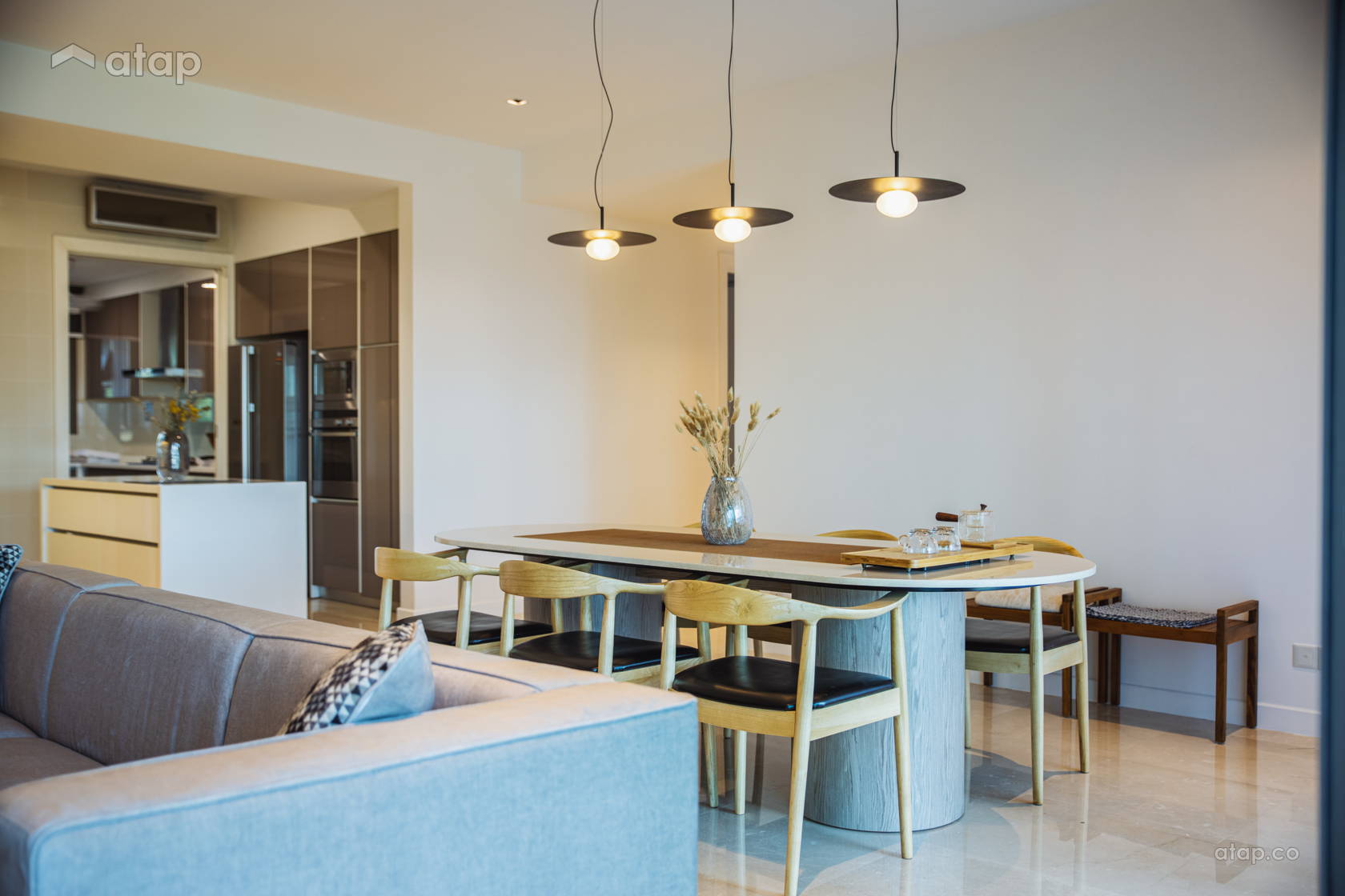 Modern Zen Dining Room condominium design ideas & photos Malaysia | Atap.co