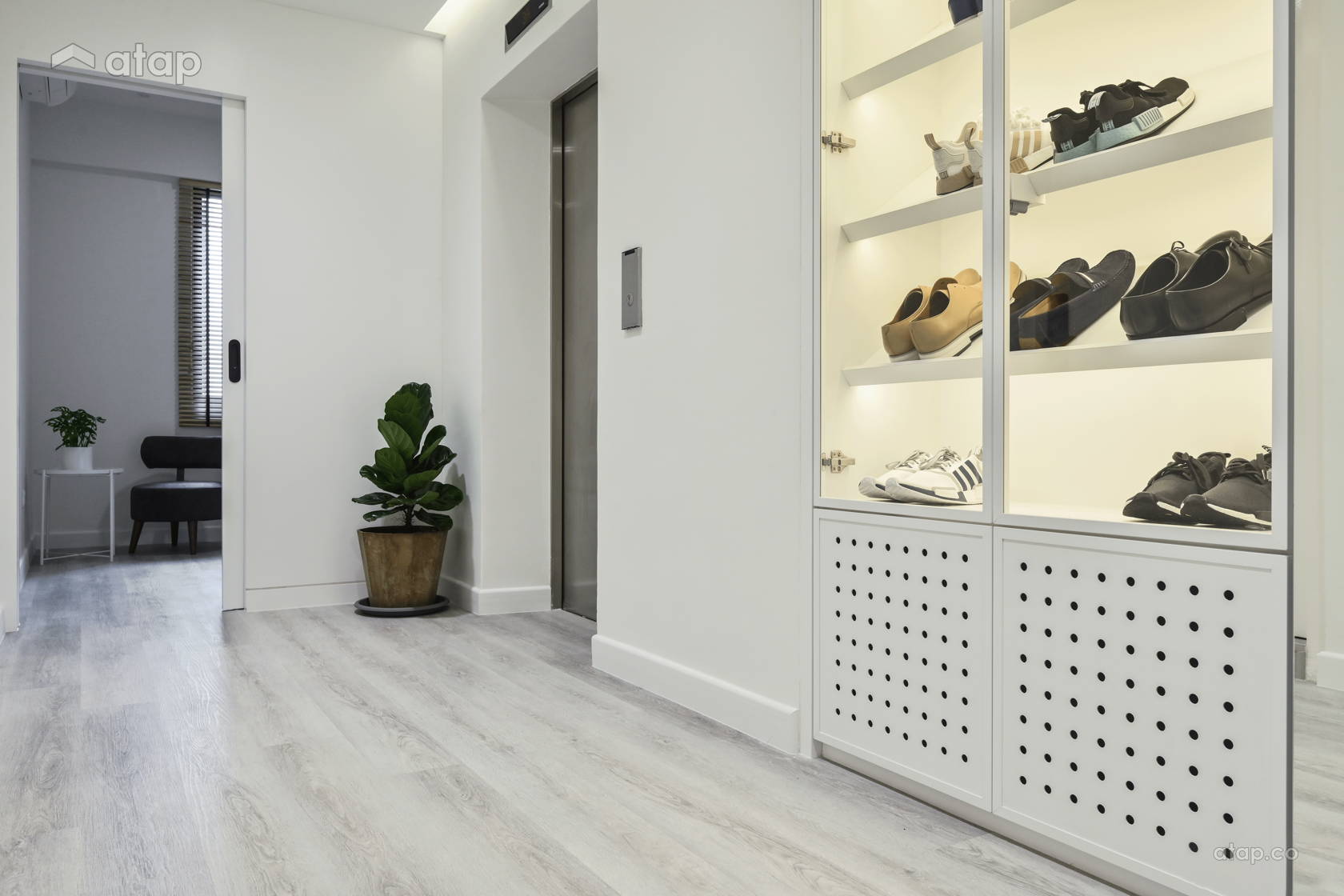 Contemporary Minimalistic Foyer condominium design ideas & photos ...
