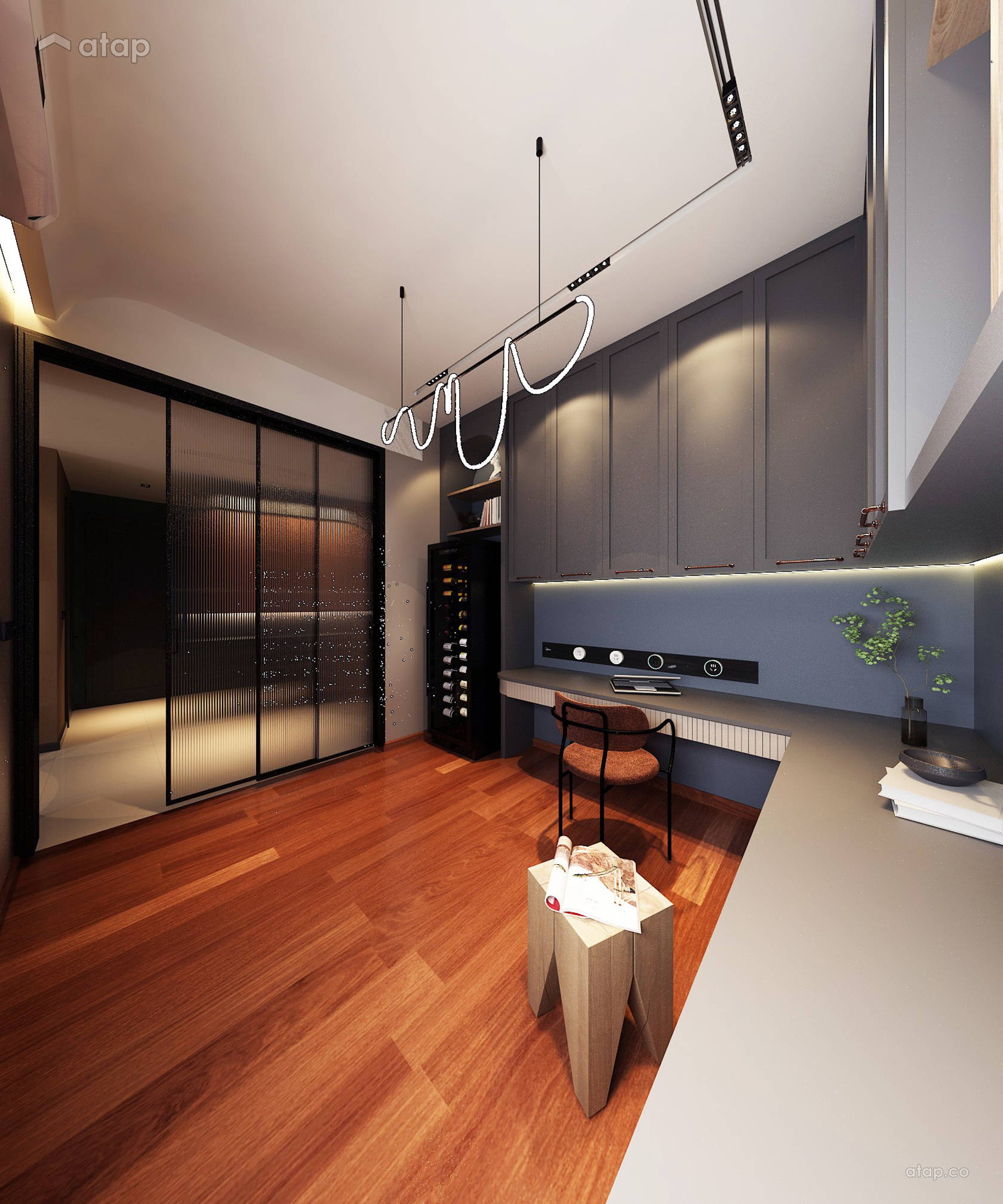 Classic Vintage Study Room condominium design ideas & photos Malaysia ...