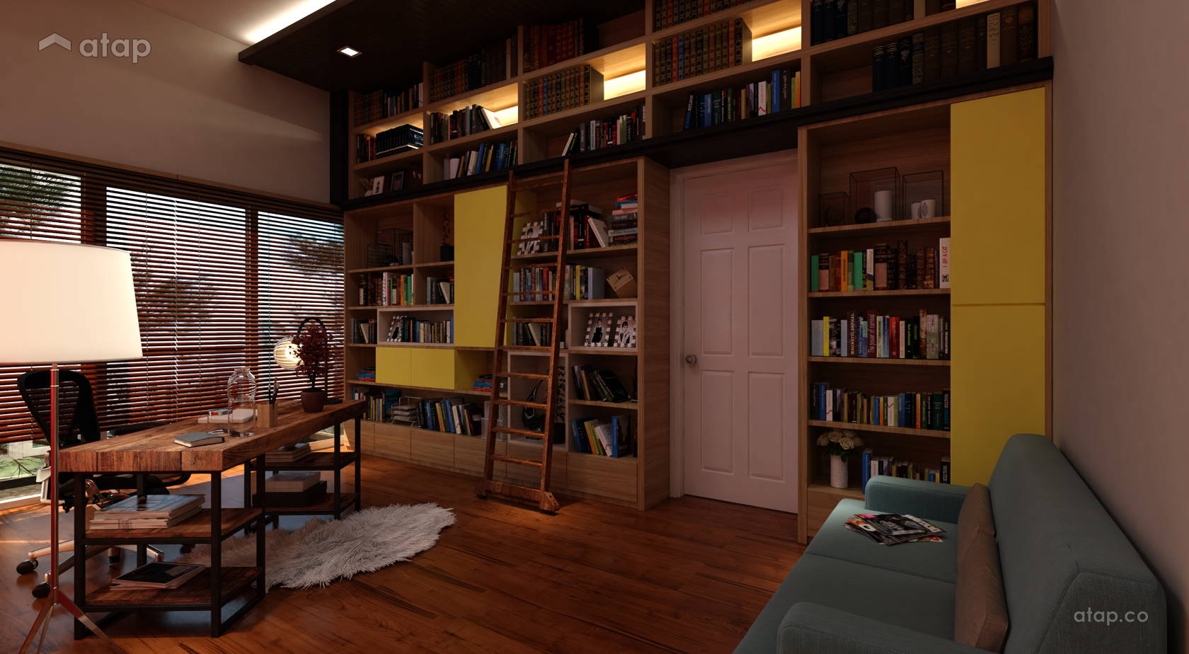 Asian Modern Study Room bungalow design ideas & photos Malaysia | Atap.co