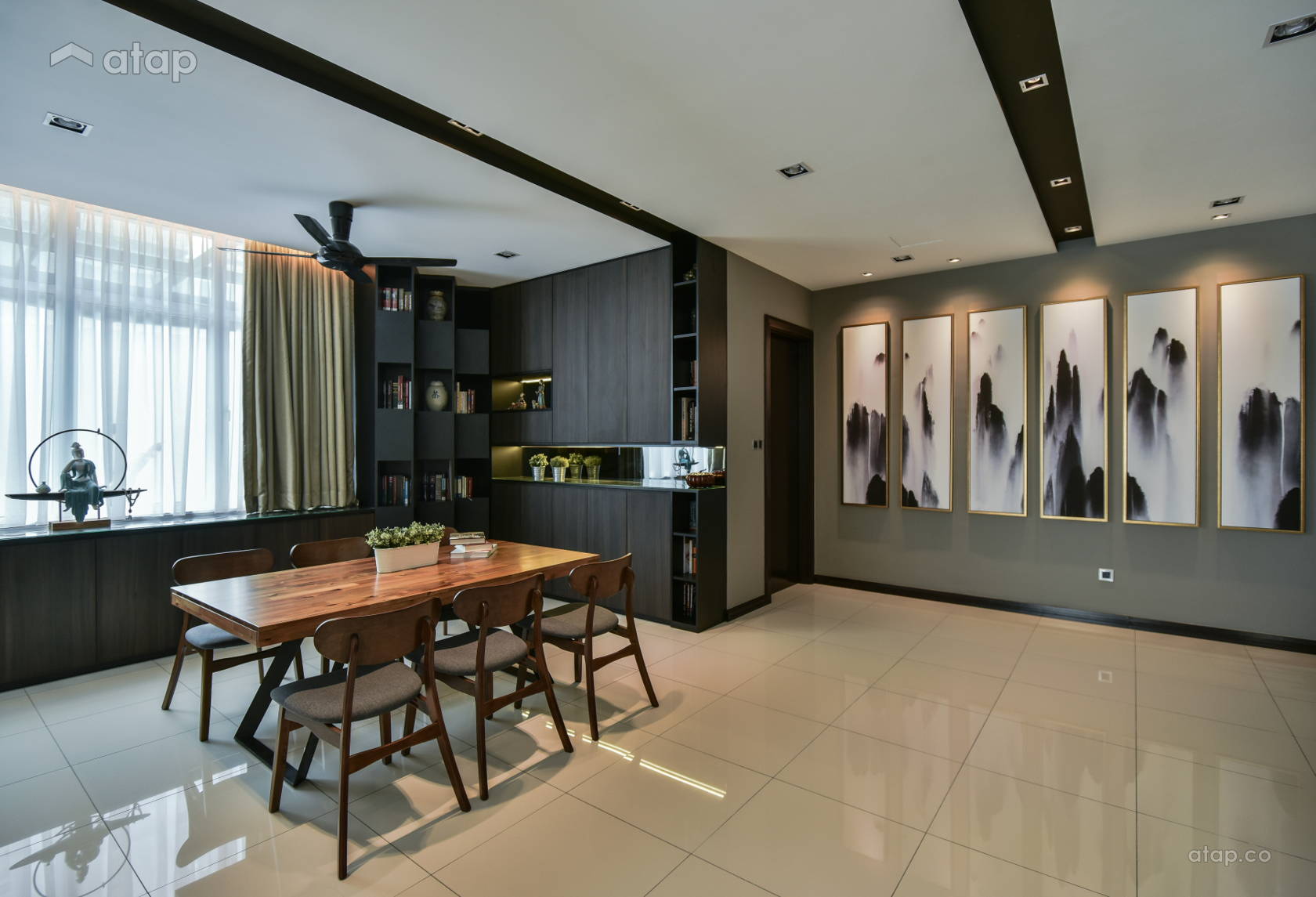 Asian Study Room bungalow design ideas & photos Malaysia | Atap.co