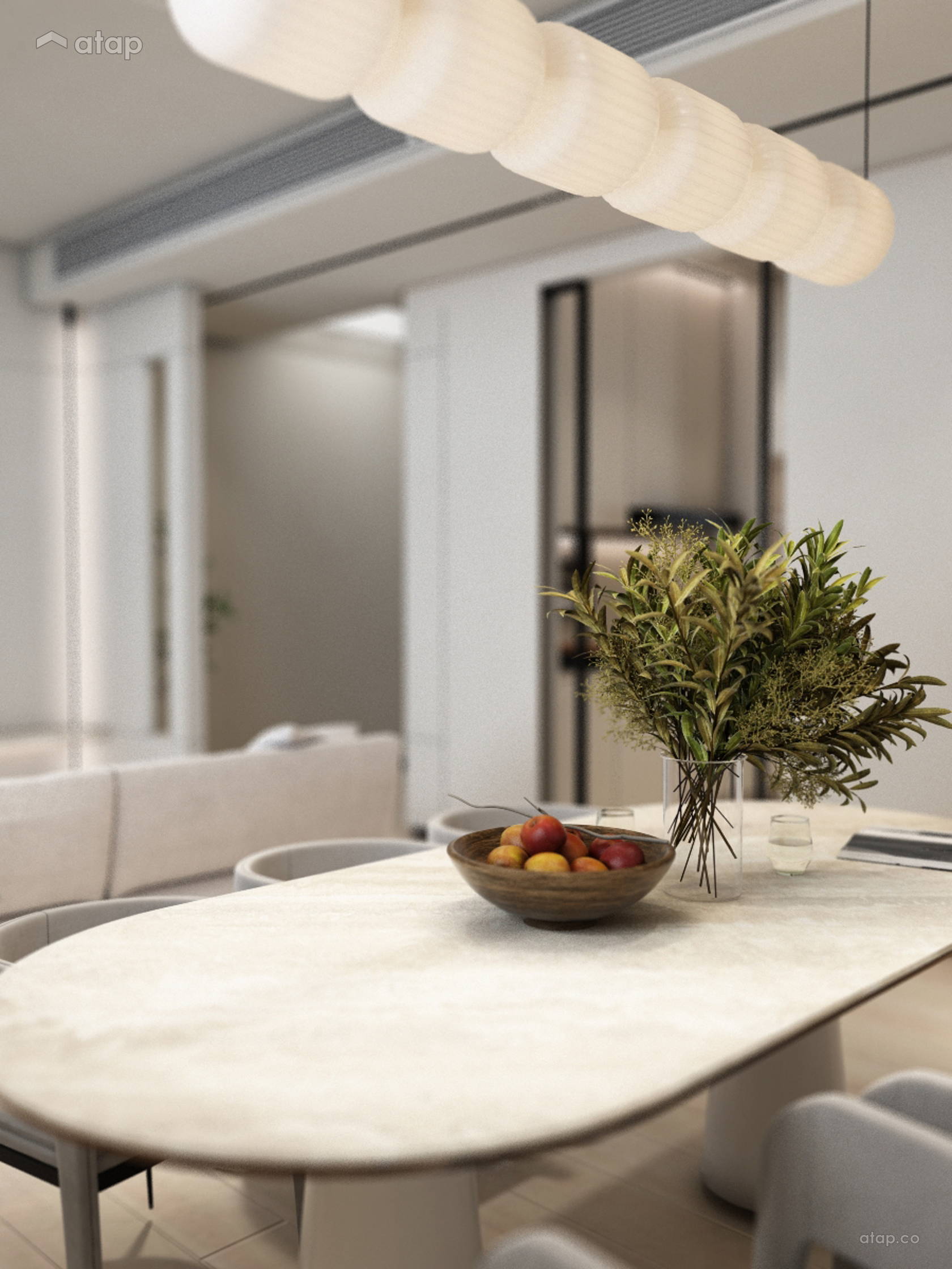 Minimalistic Modern Dining Room condominium design ideas & photos ...