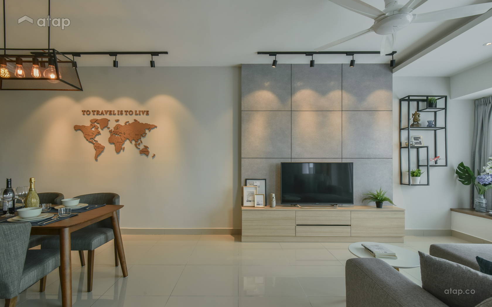 Minimalistic Scandinavian Living Room condominium design ideas & photos ...