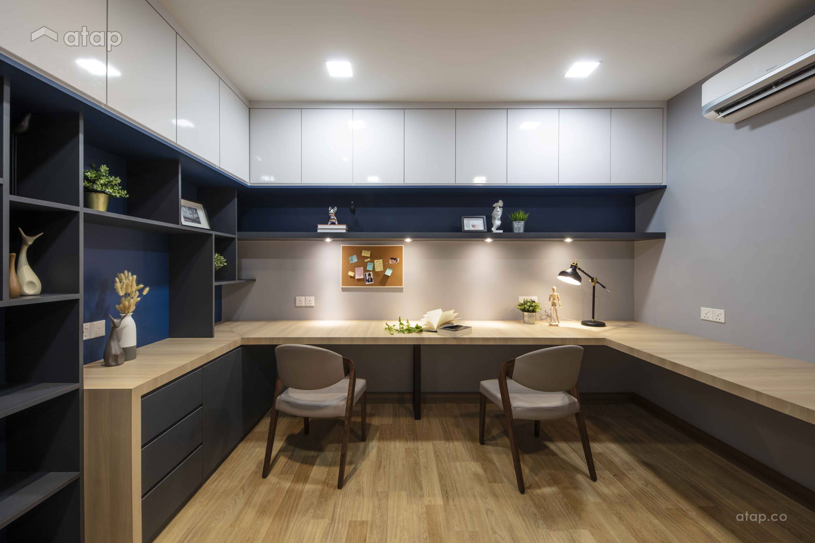 Classic Minimalistic Study Room semi-detached design ideas & photos ...