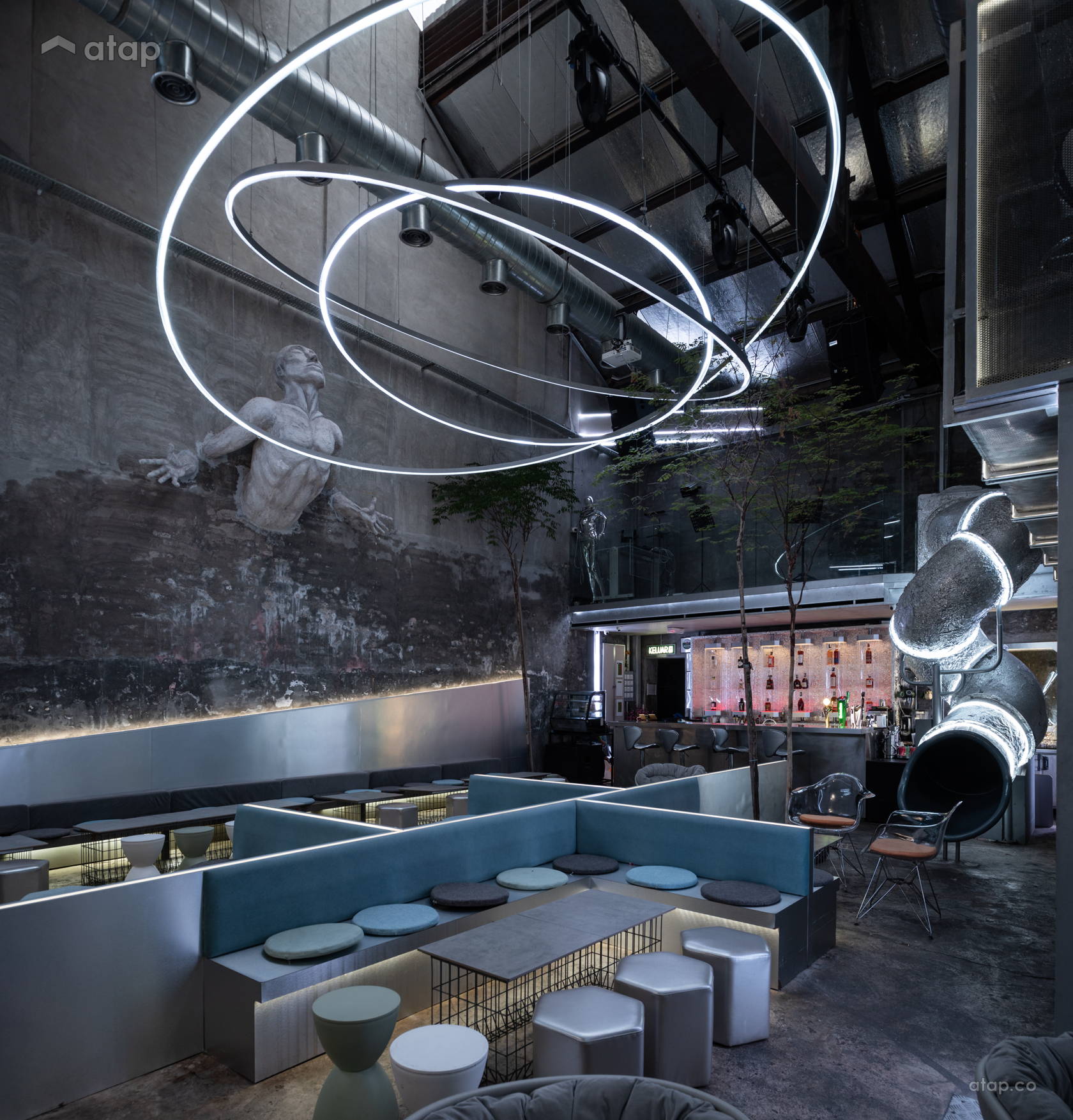 Contemporary Rustic Dining Room F&B shophouse design ideas & photos ...