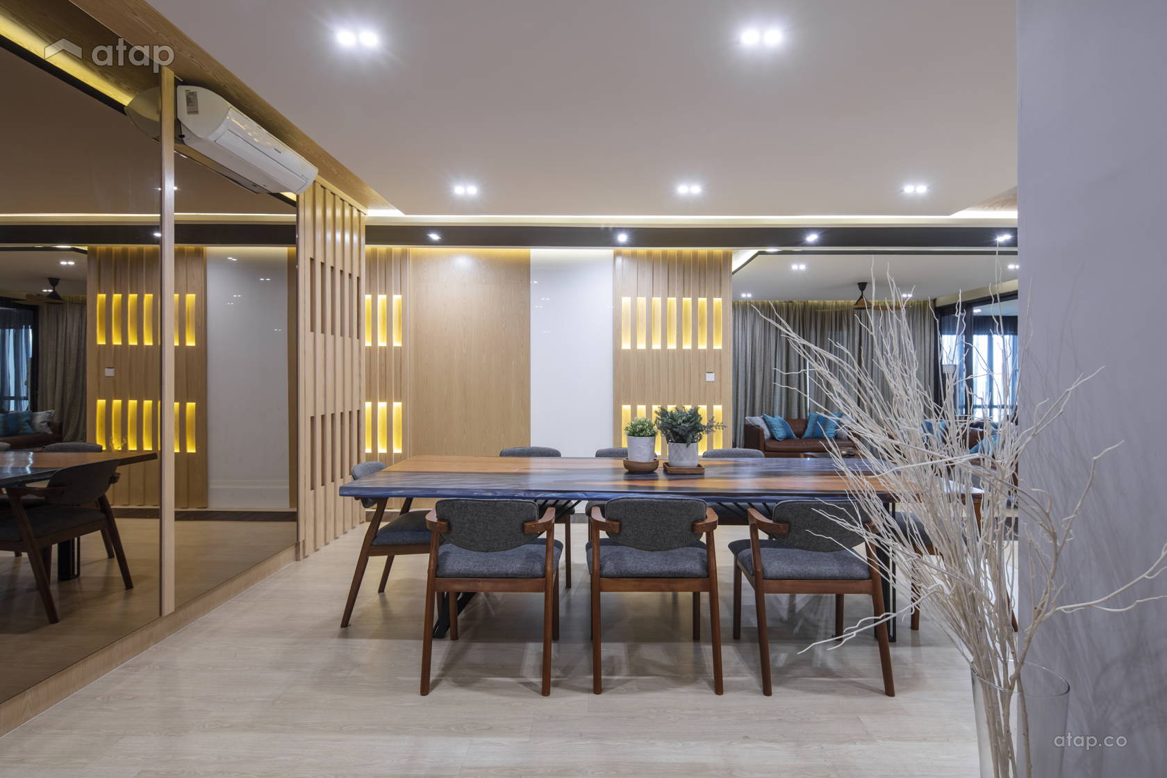 Modern Scandinavian Dining Room condominium design ideas & photos ...