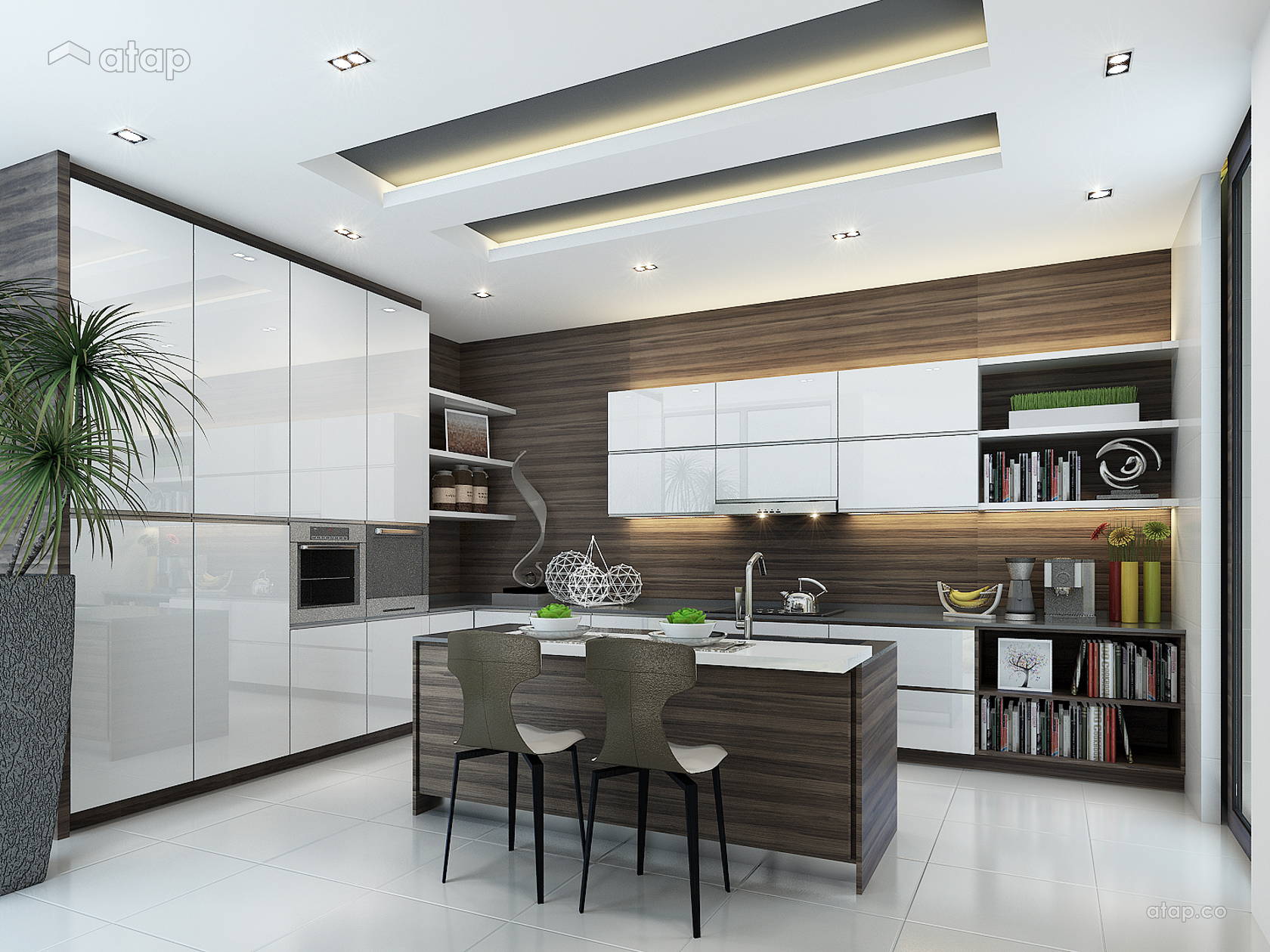 Contemporary Modern Kitchen semi-detached design ideas & photos ...