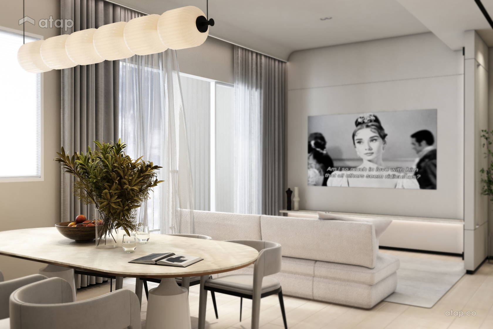Minimalistic Modern Dining Room Living Room condominium design ideas ...