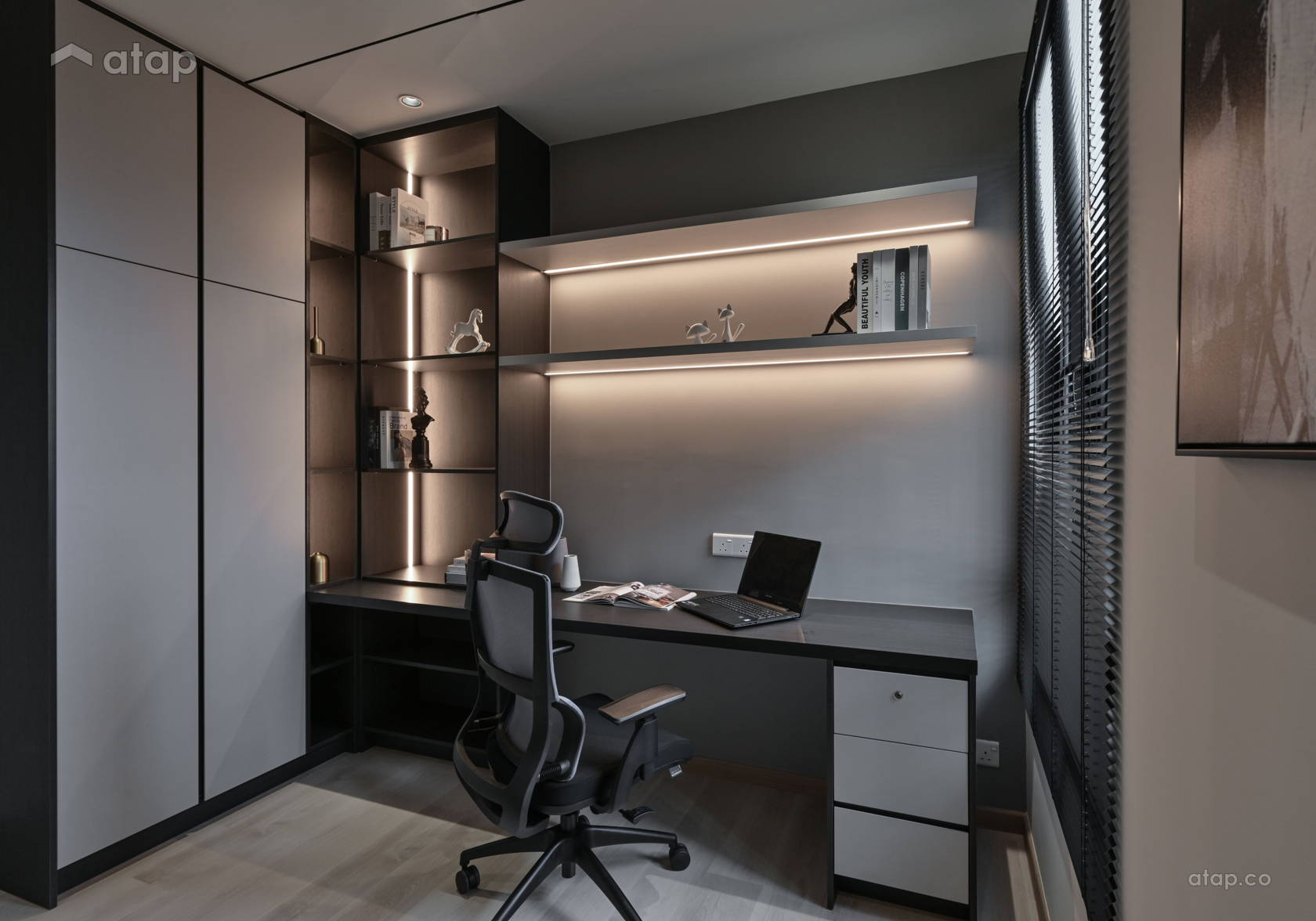 Minimalistic Modern Study Room condominium design ideas & photos ...