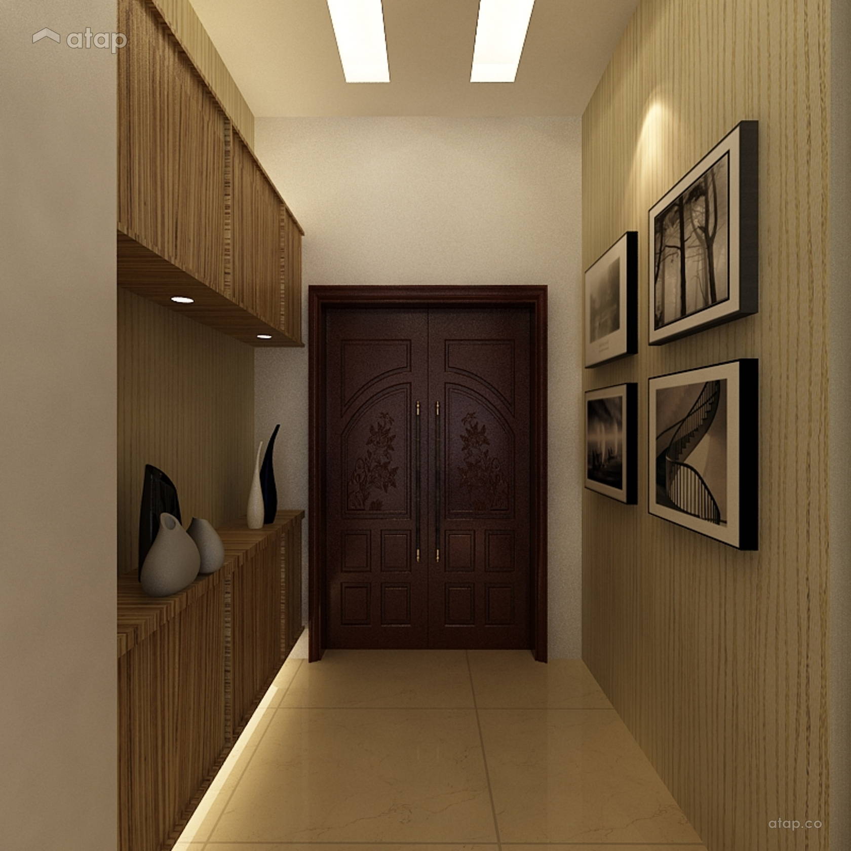 Contemporary Zen Foyer condominium design ideas & photos Malaysia | Atap.co