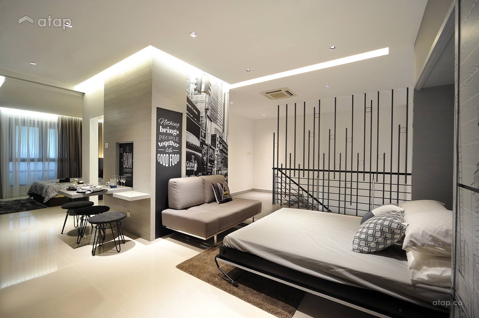 Minimalistic Modern Bedroom condominium design ideas & photos Malaysia ...