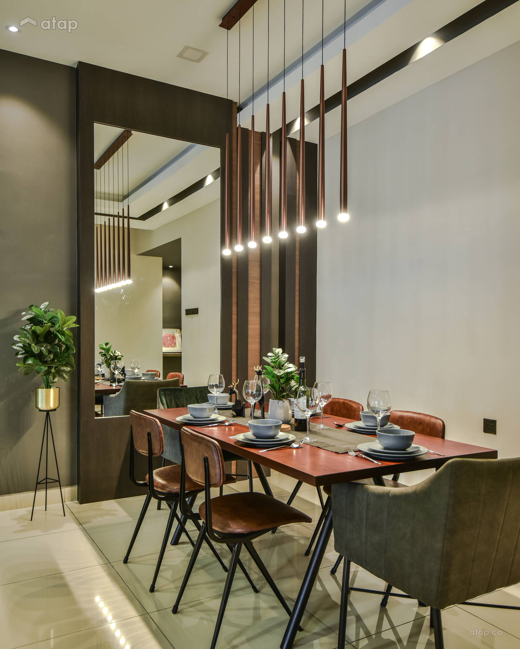 Asian Modern Dining Room terrace design ideas & photos Malaysia | Atap.co