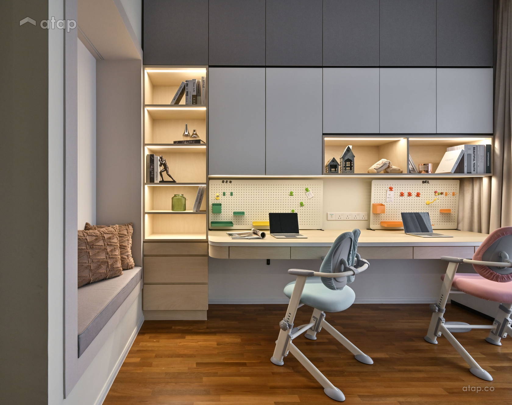 Modern Scandinavian Study Room condominium design ideas & photos ...