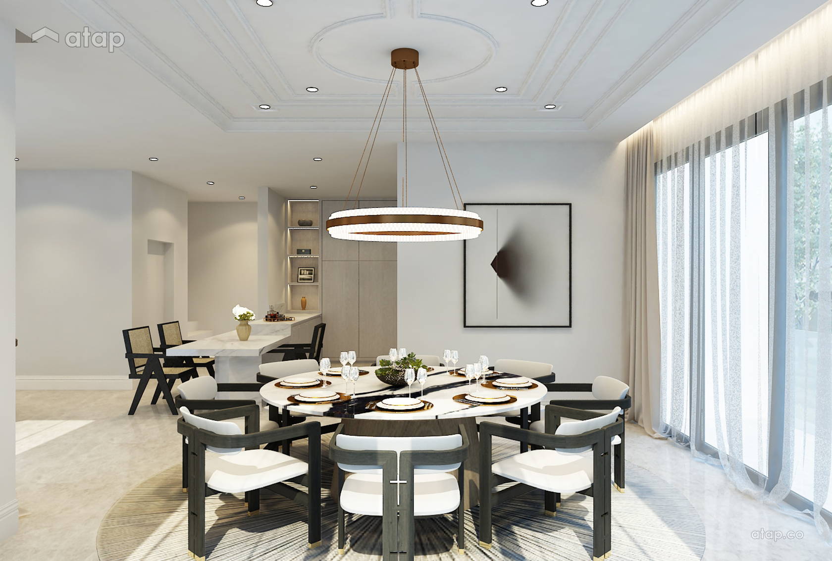 Contemporary Modern Dining Room bungalow design ideas & photos Malaysia ...