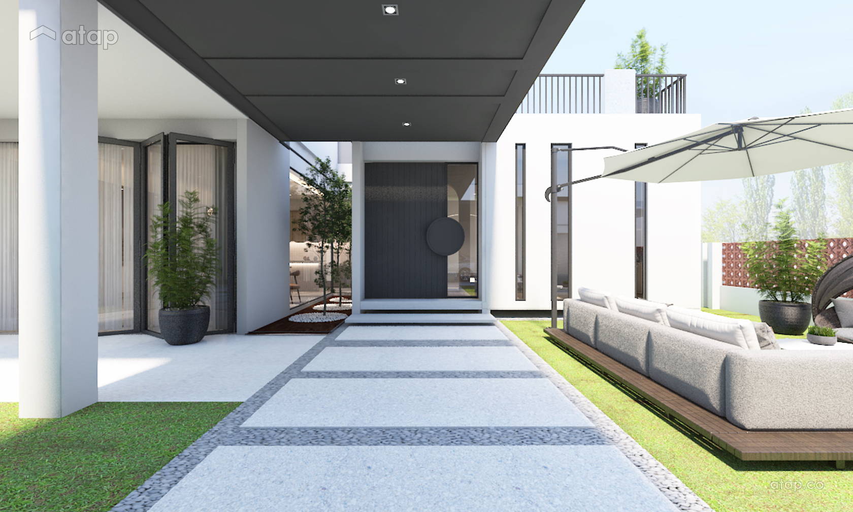 Country Retro Exterior Foyer terrace design ideas & photos Malaysia ...