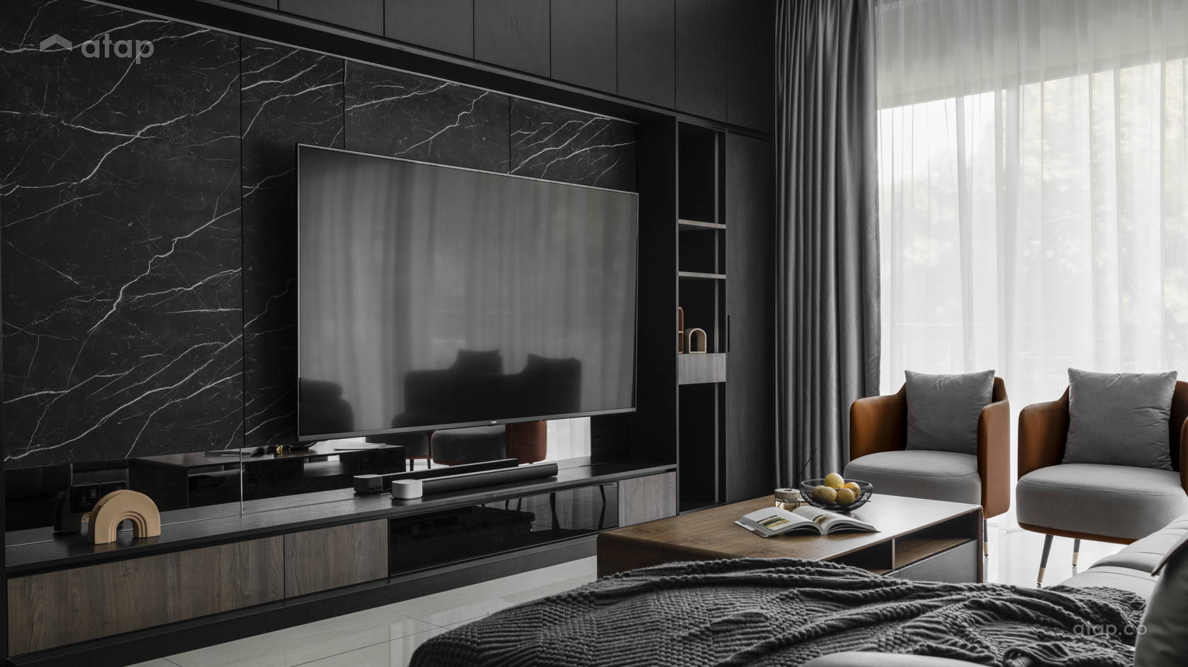 Contemporary Living Room condominium design ideas & photos Malaysia ...