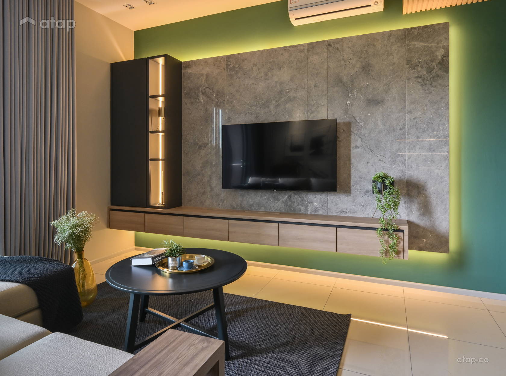 Modern Living Room condominium design ideas & photos Malaysia | Atap.co