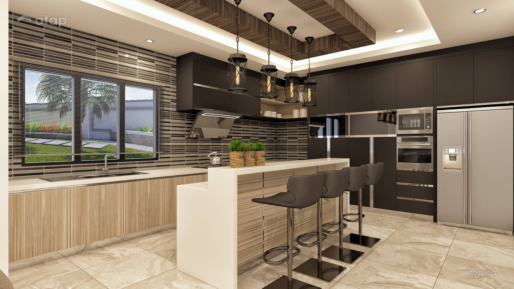 Contemporary Modern Kitchen semi-detached design ideas & photos ...