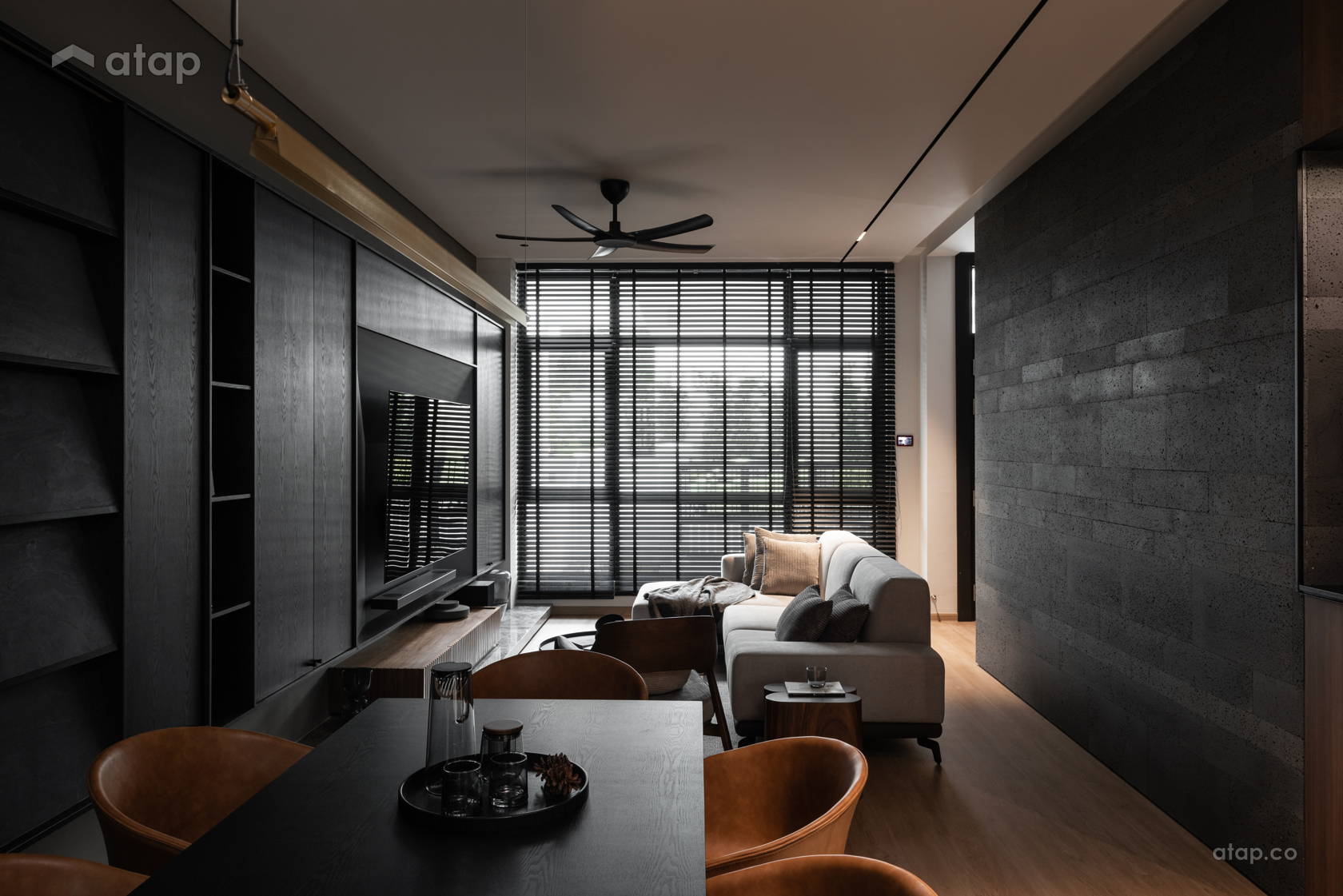 Minimalistic Living Room terrace design ideas & photos Malaysia | Atap.co