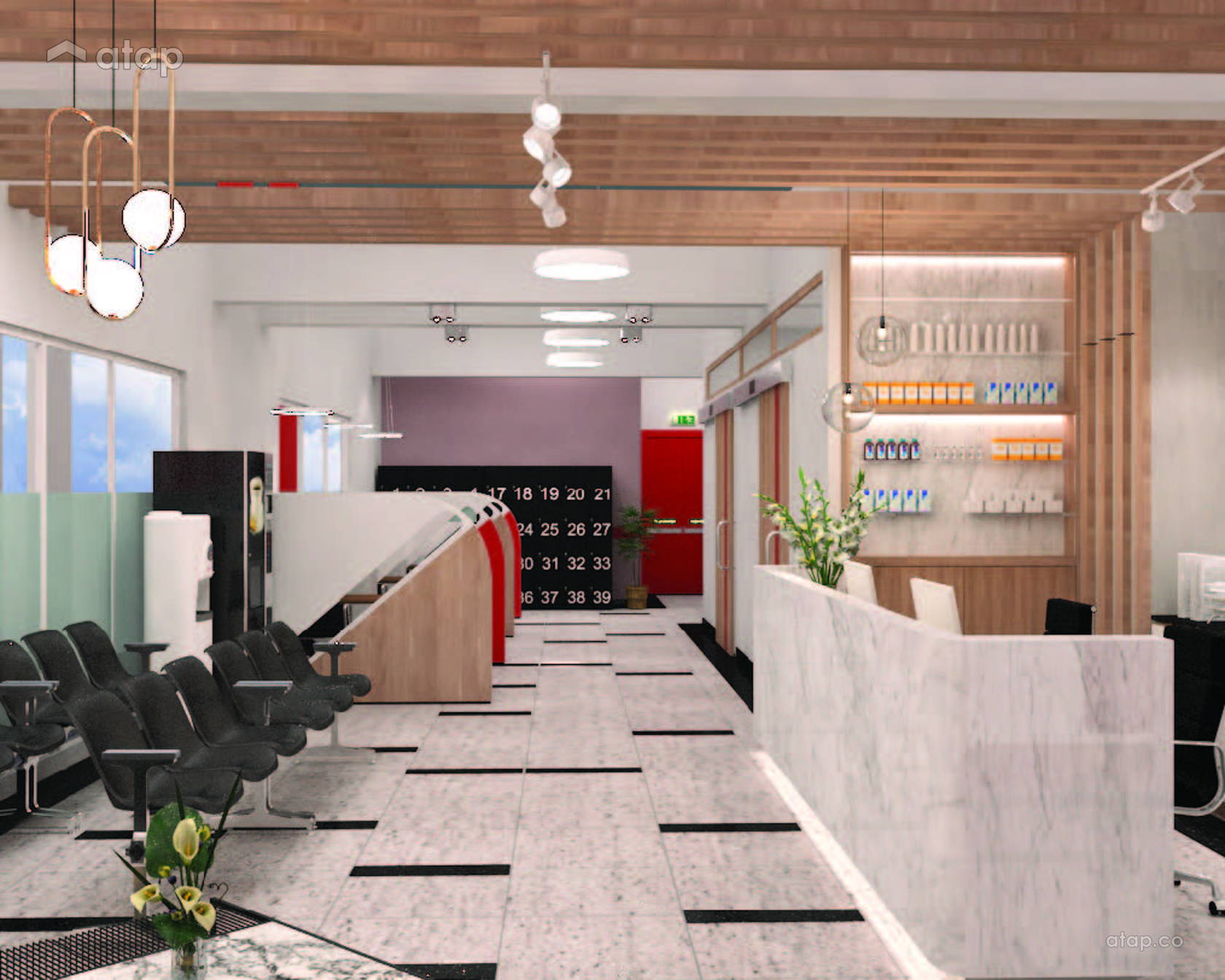 Modern Foyer Office shophouse design ideas & photos Malaysia | Atap.co