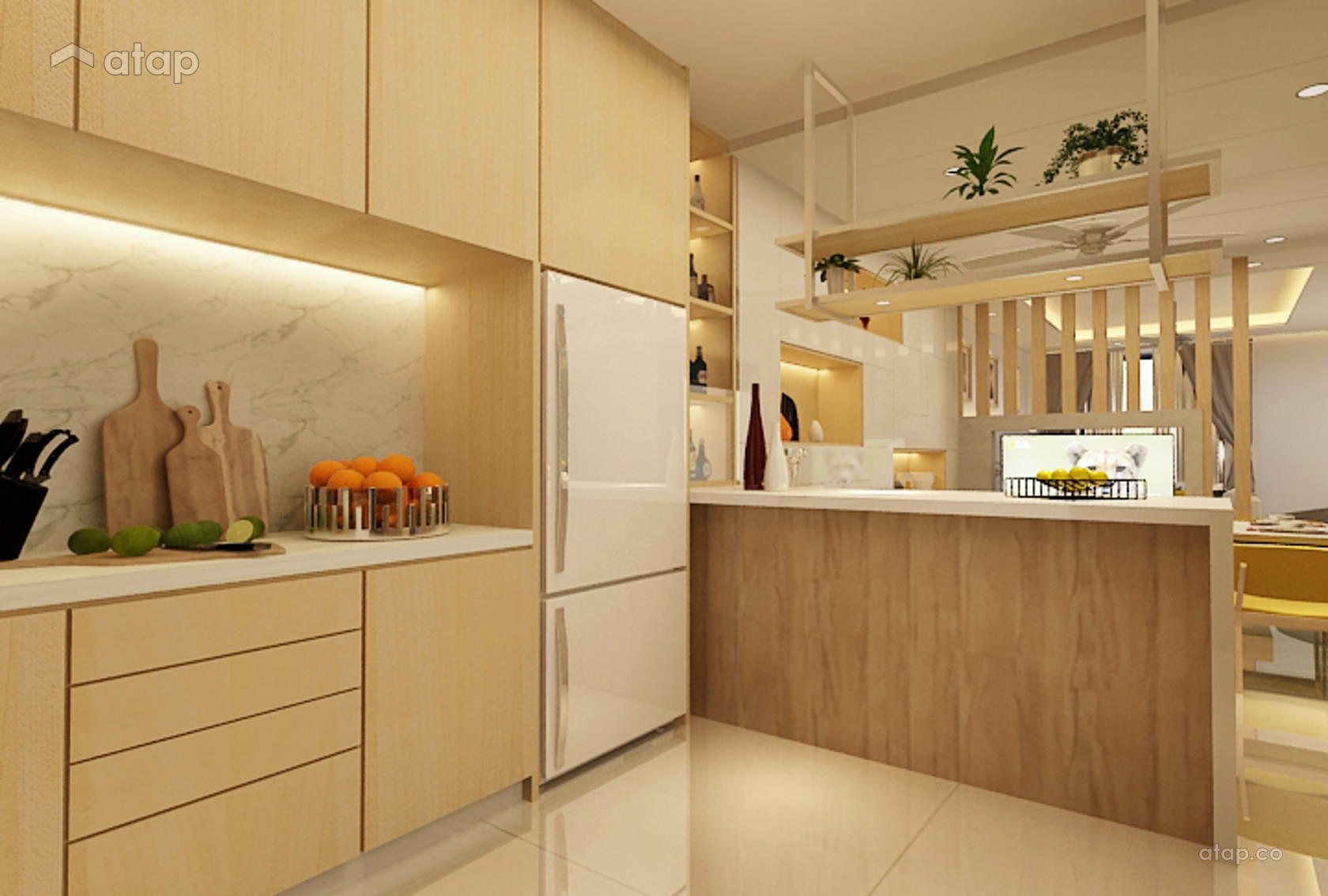 Modern Zen Kitchen terrace design ideas & photos Malaysia | Atap.co