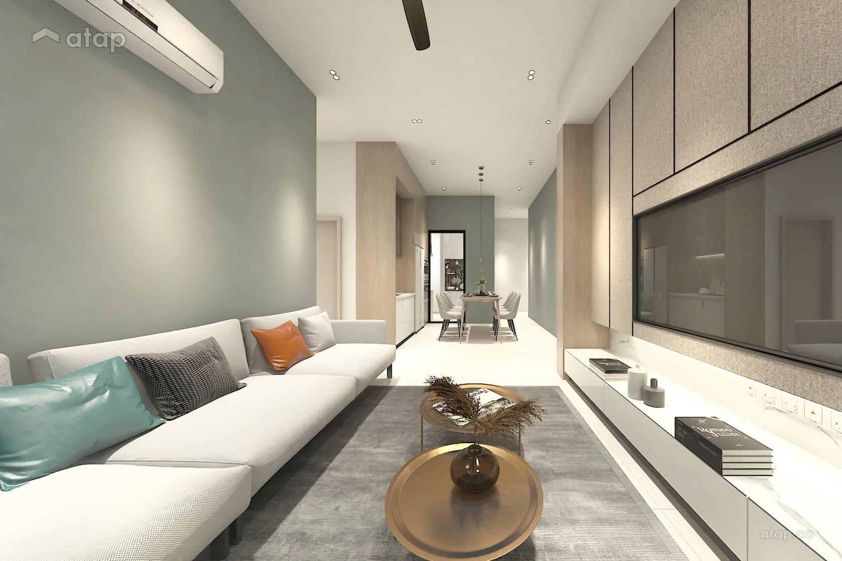 Modern Scandinavian Living Room condominium design ideas & photos ...