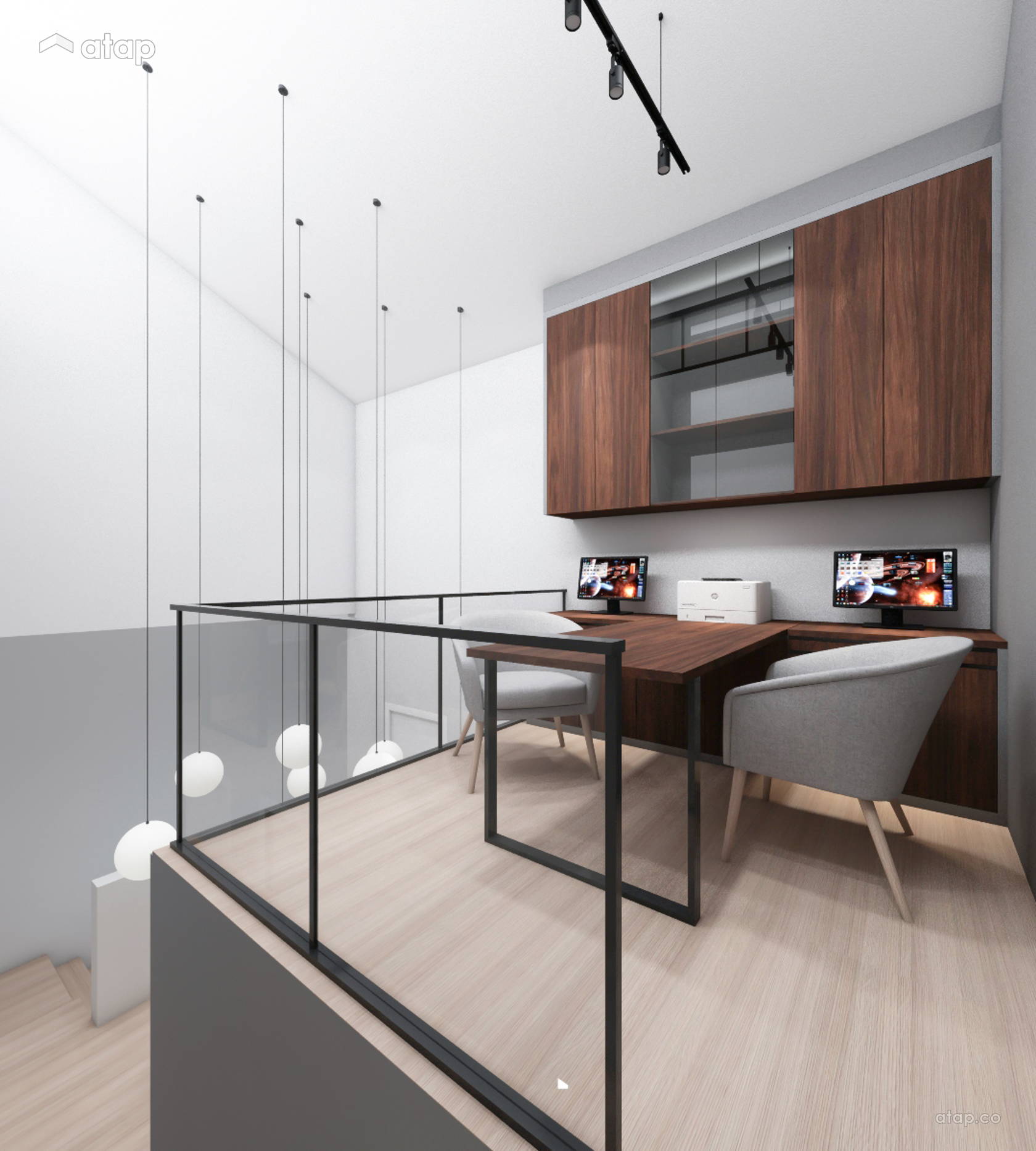 Modern Study Room terrace design ideas & photos Malaysia | Atap.co