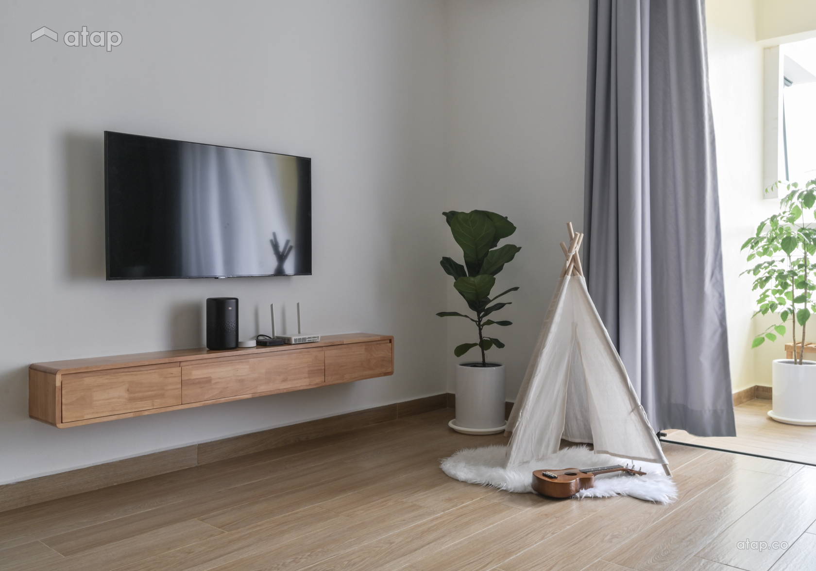 Zen Living Room condominium design ideas & photos Malaysia | Atap.co