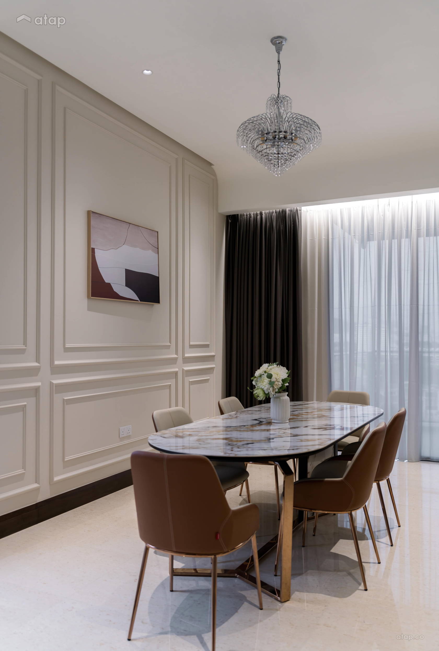 Asian Classic Dining Room condominium design ideas & photos Malaysia ...