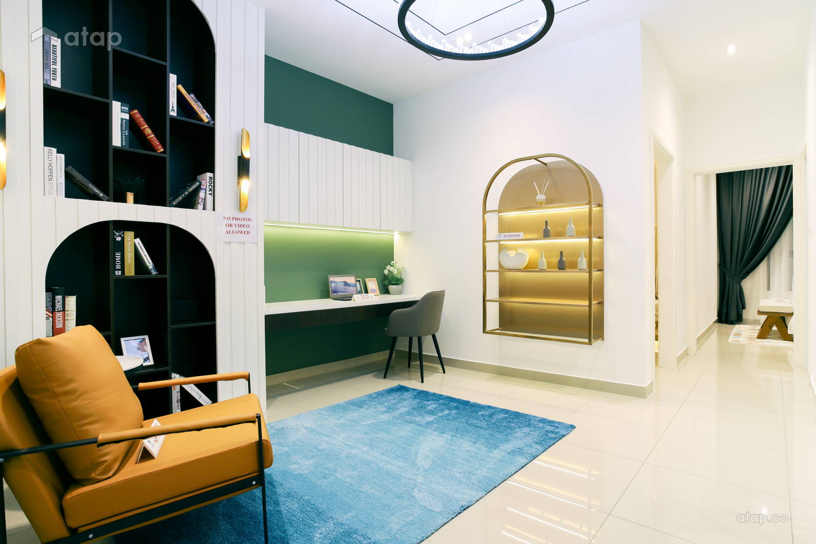 Classic Modern Family Room Study Room terrace design ideas & photos ...