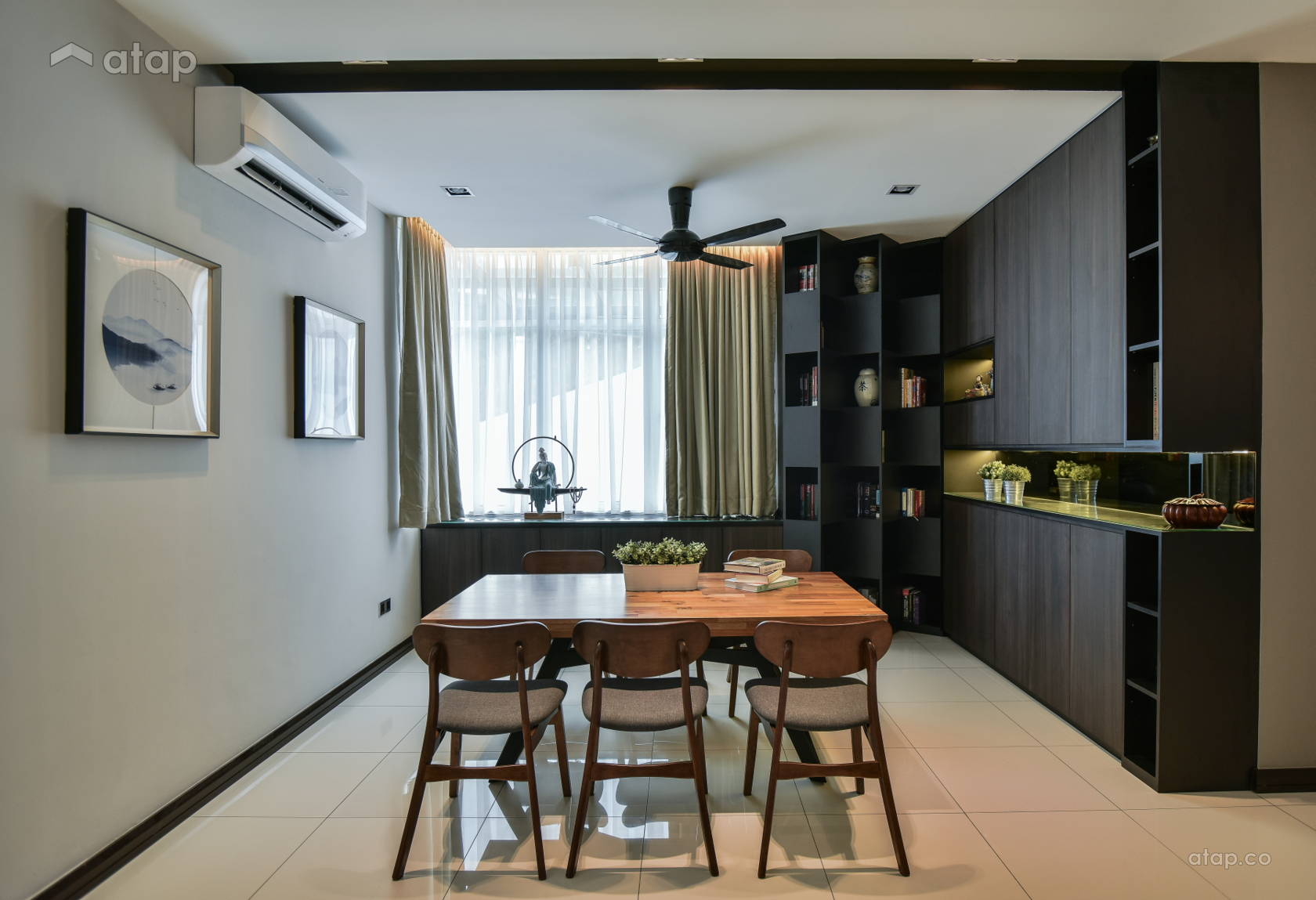 Asian Study Room bungalow design ideas & photos Malaysia | Atap.co