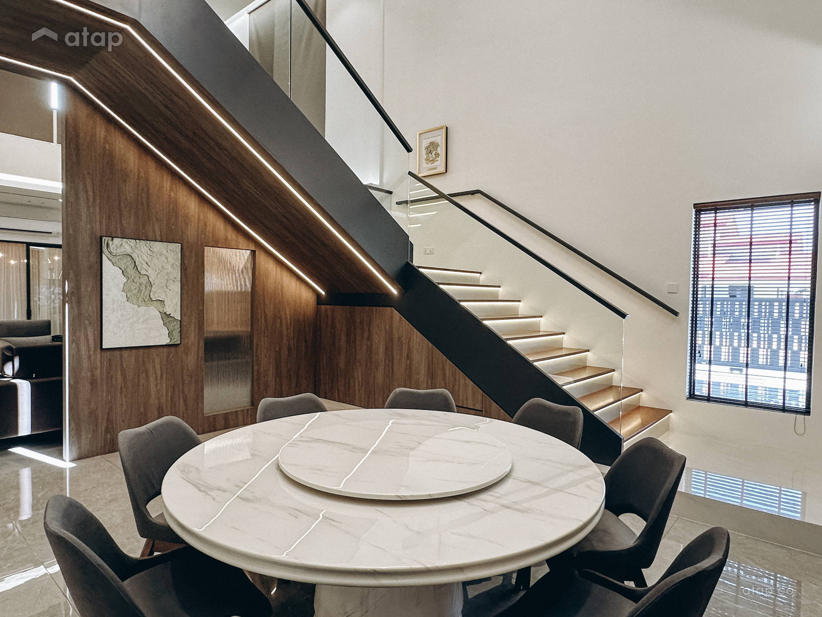 Contemporary Modern Dining Room bungalow design ideas & photos Malaysia | Atap.co