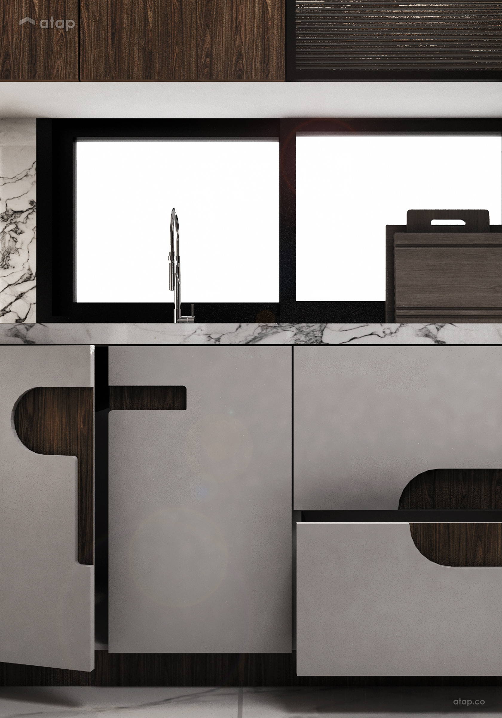 Asian Modern Kitchen bungalow design ideas & photos Malaysia | Atap.co