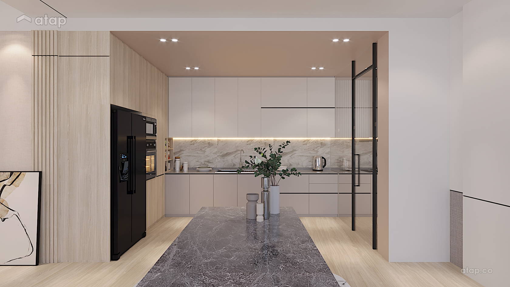 Modern Zen Kitchen terrace design ideas & photos Malaysia | Atap.co