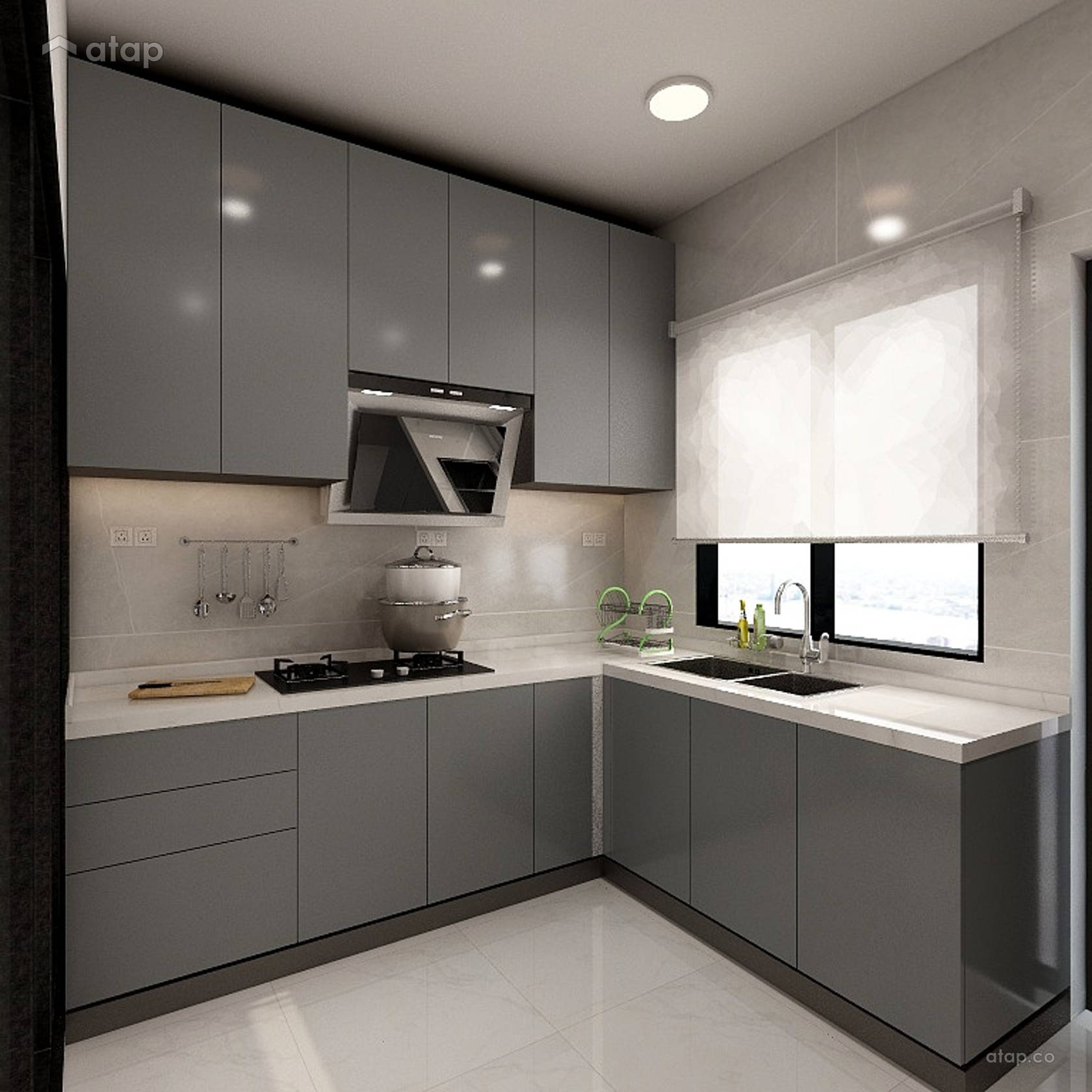 Classic Modern Kitchen terrace design ideas & photos Malaysia | Atap.co