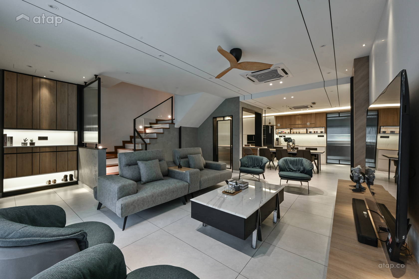 Contemporary Modern Dining Room Kitchen terrace design ideas & photos ...