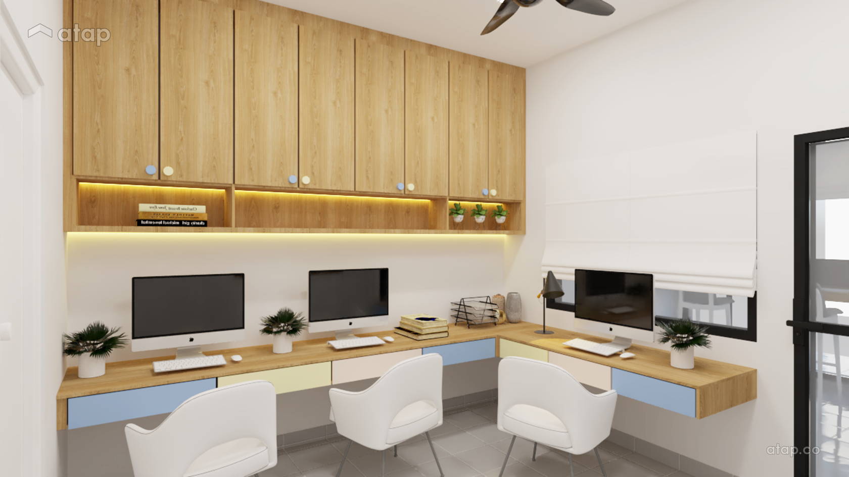 Minimalistic Zen Study Room semi-detached design ideas & photos ...