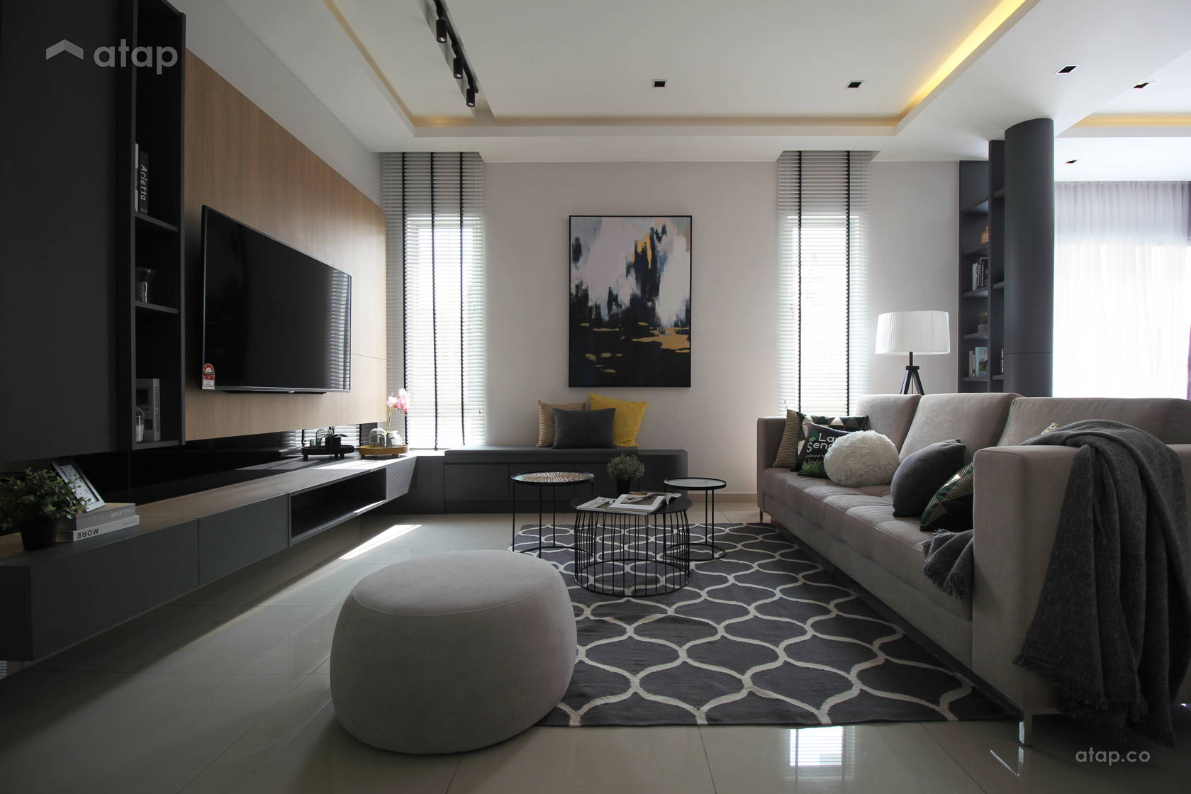 Modern Living Room terrace design ideas & photos Malaysia | Atap.co