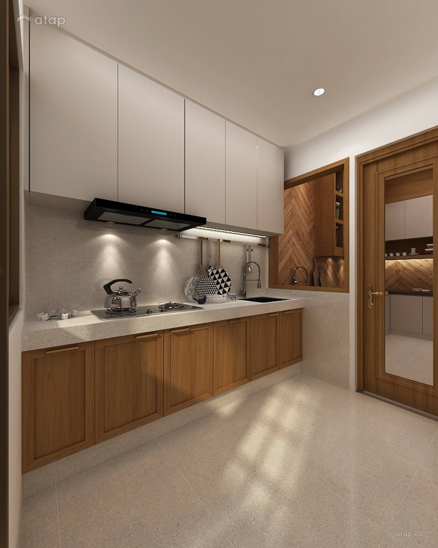 Country Modern Kitchen semi-detached design ideas & photos Malaysia ...