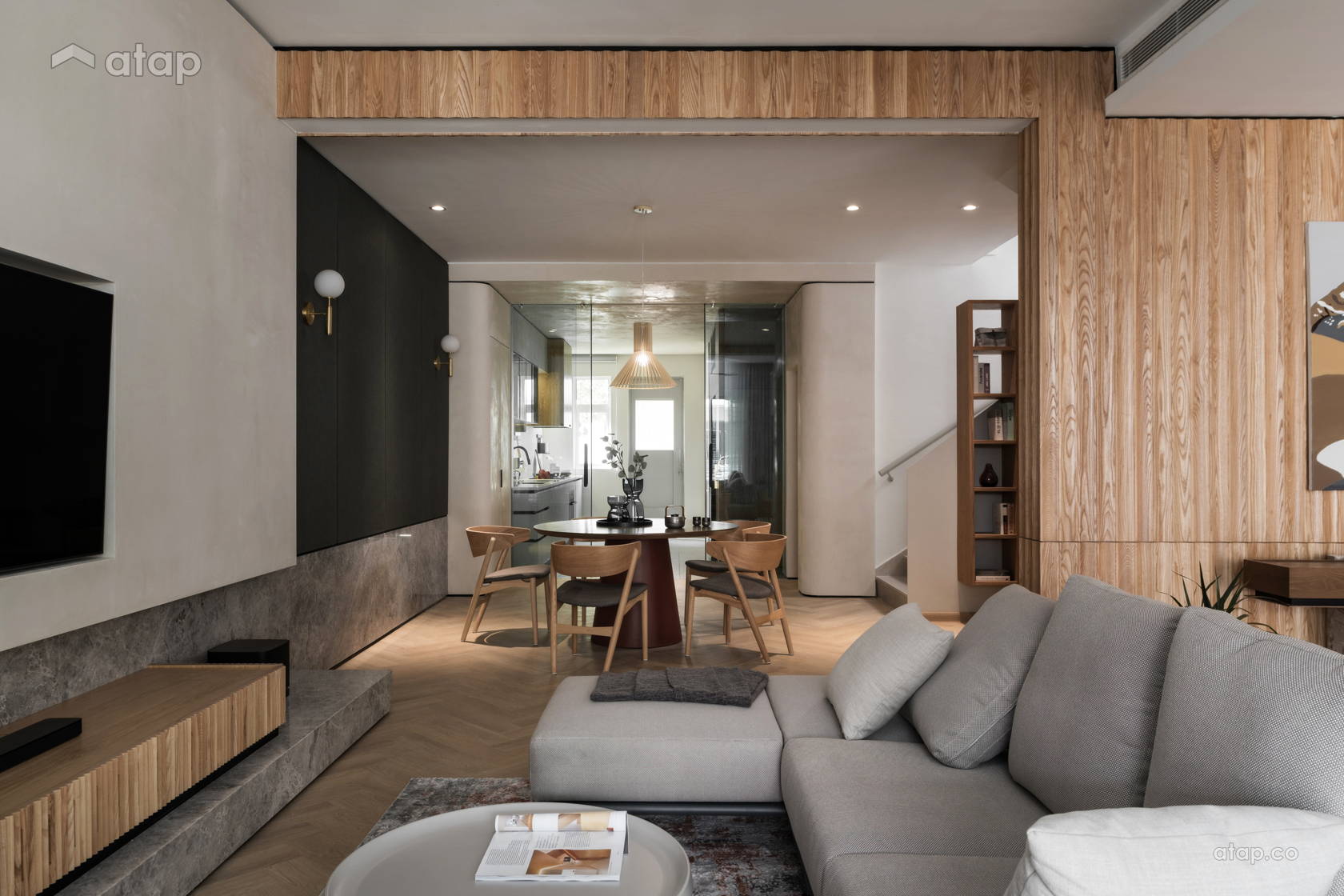 Modern Dining Room Living Room terrace design ideas & photos Malaysia ...