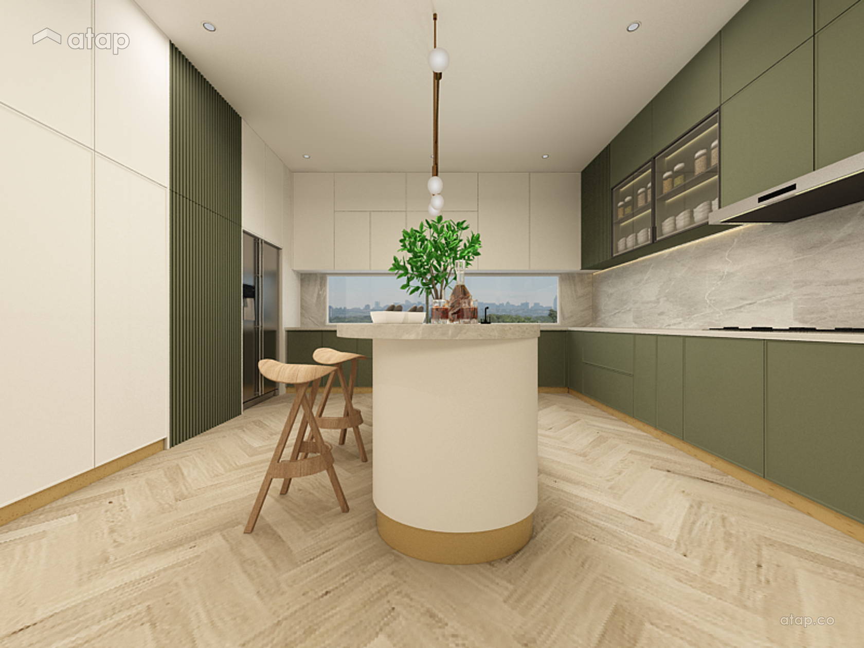 Contemporary Modern Kitchen semi-detached design ideas & photos ...