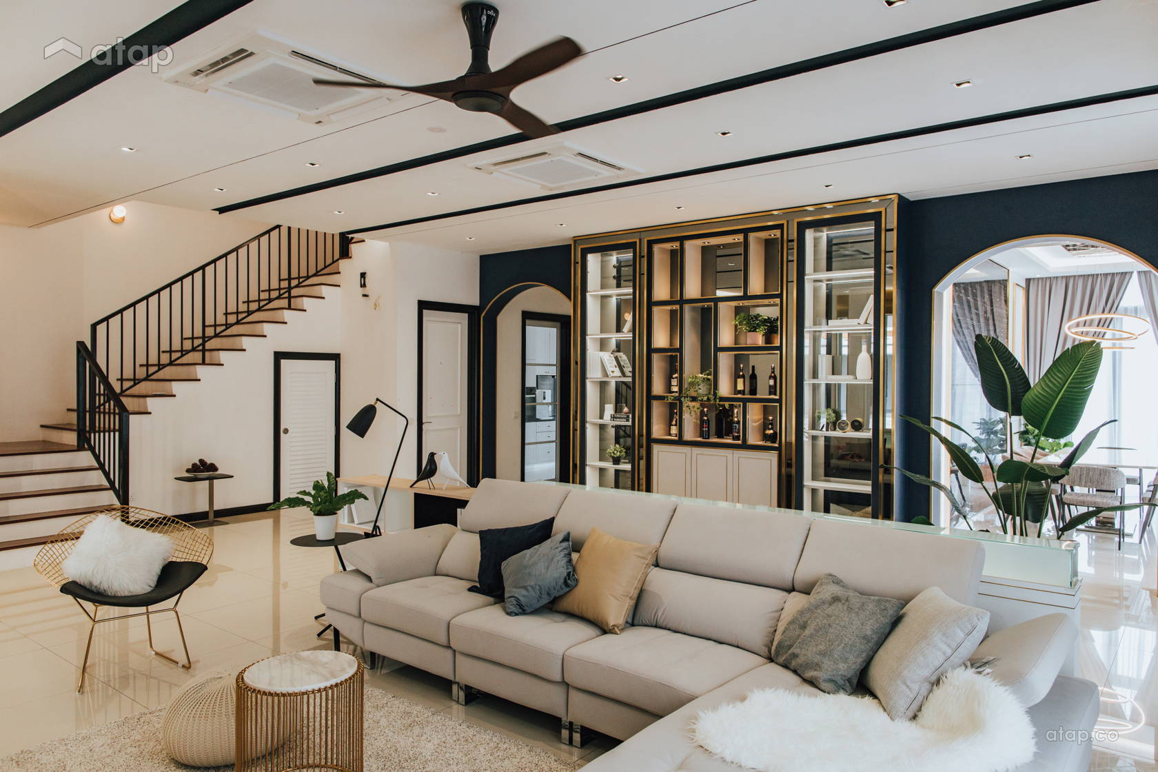 Modern Living Room semi-detached design ideas & photos Malaysia | Atap.co