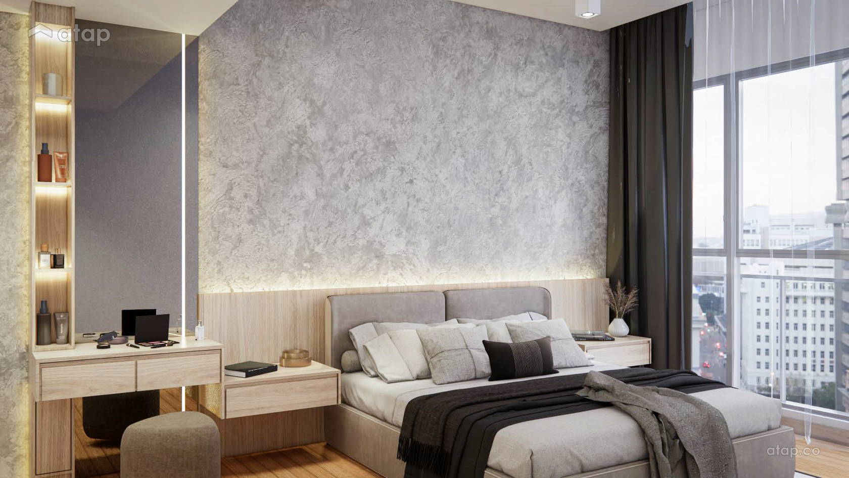 Contemporary Minimalistic Bedroom condominium design ideas & photos ...