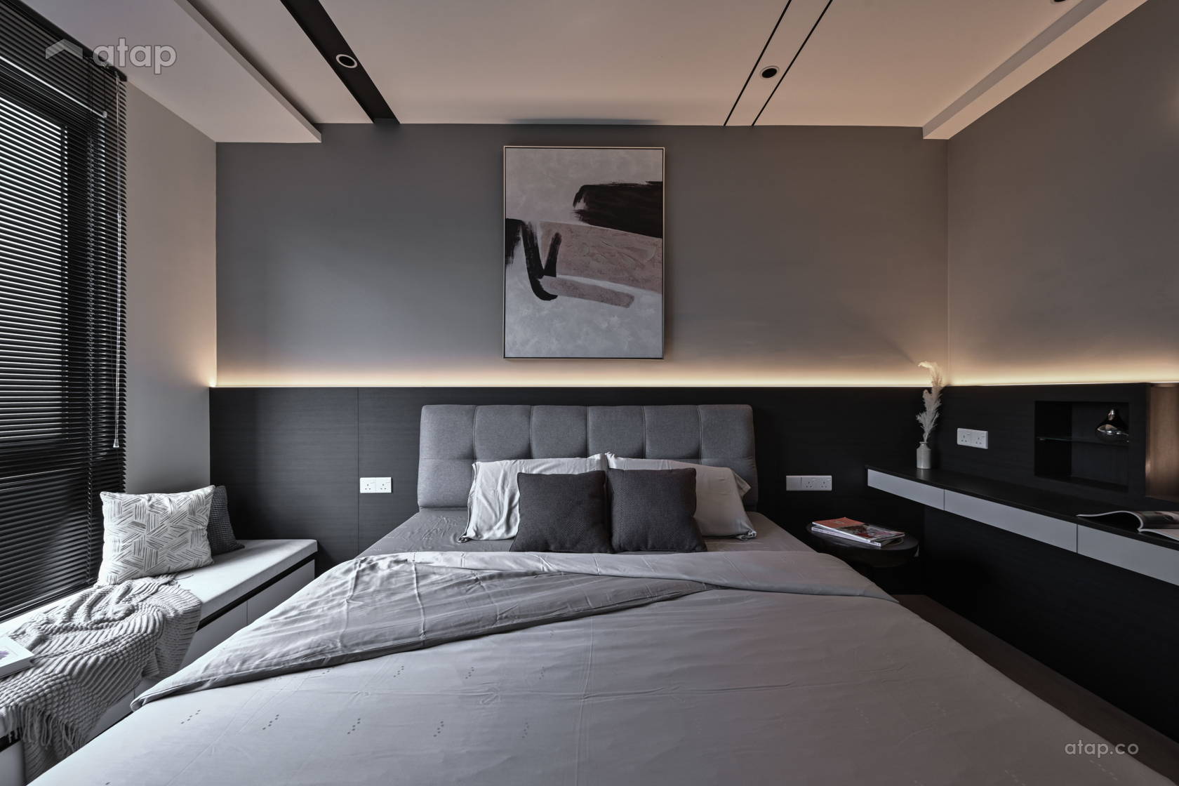 Minimalistic Modern Bedroom condominium design ideas & photos Malaysia ...